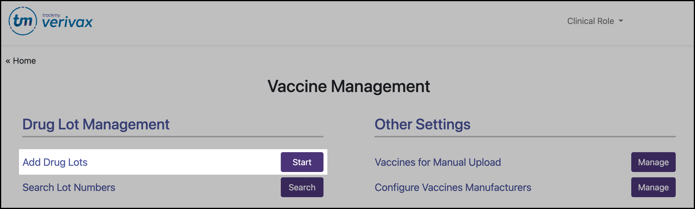 Manage drug lots